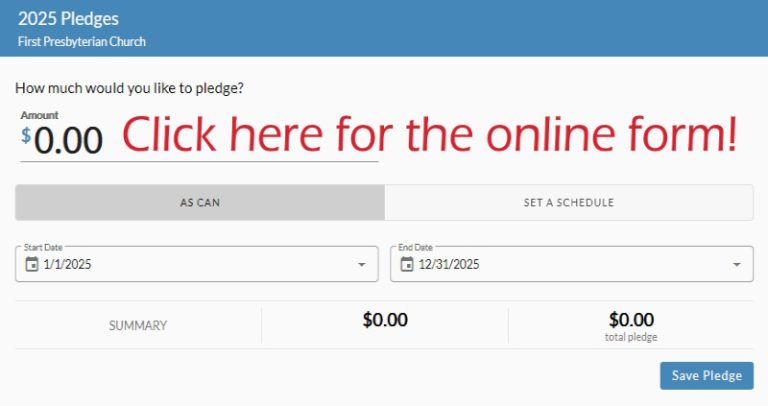 2025 Annual Pledge – FPC Wilmington